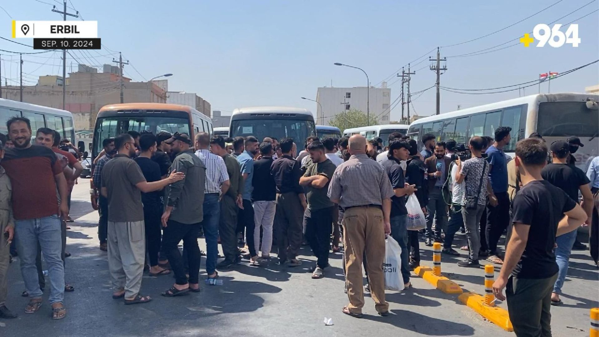 Erbil bus drivers protest against fare reduction imposed by authorities ...