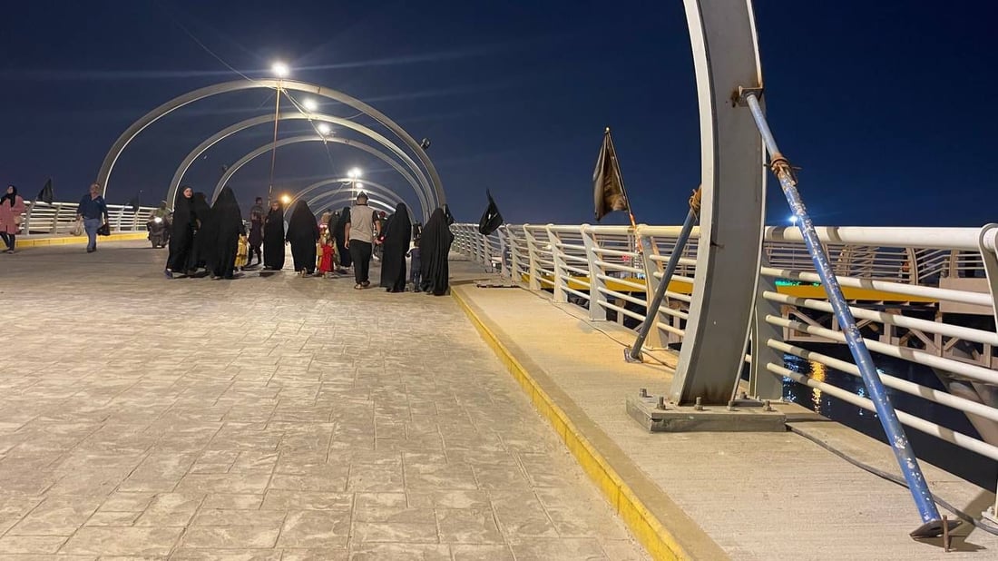 صور أعمدة إسناد حديدية على أقواس جسر الكريعات الجديد ما القصة؟ 964